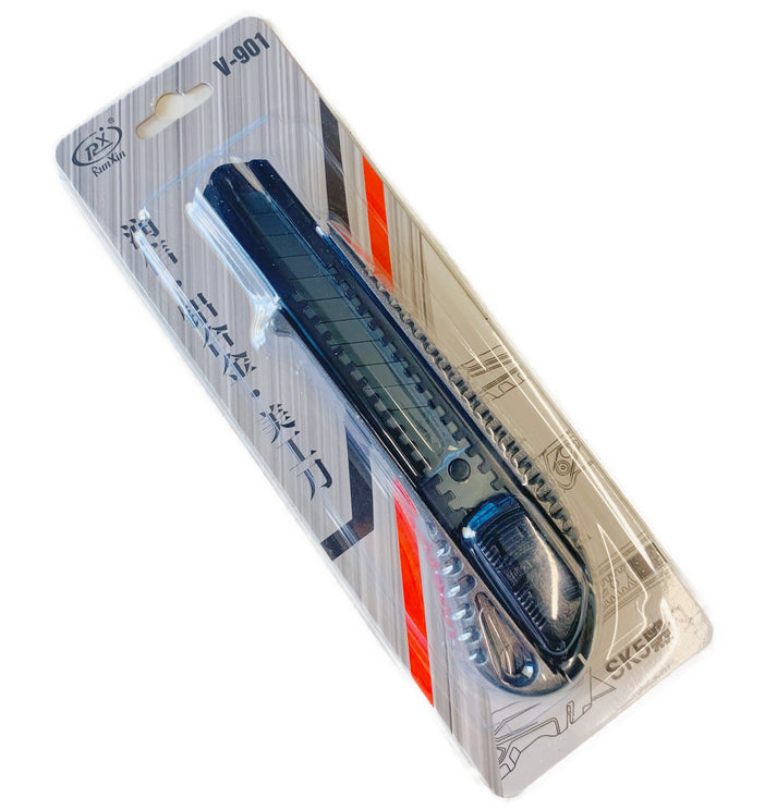 Utility Knife ( 18mm ) Long Snap Off Blade , Adjustable Box Cutter Zin ...