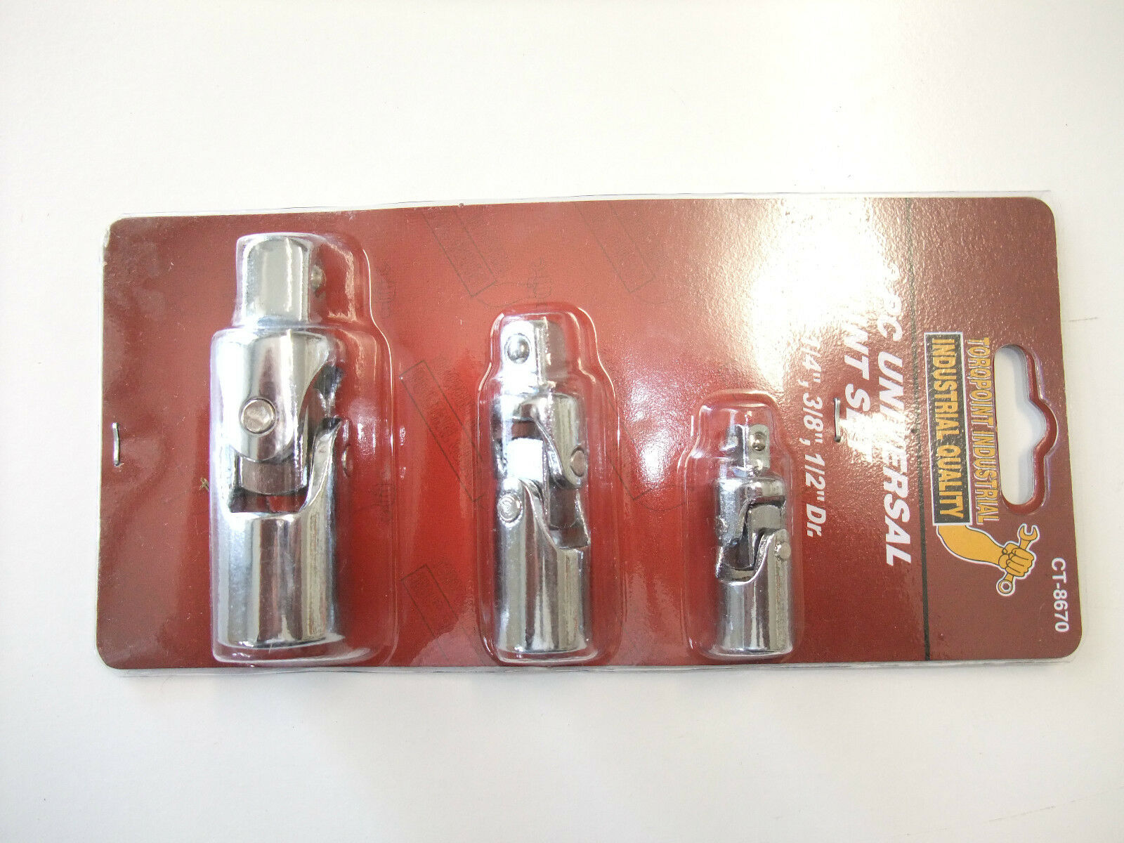 3pc universal flexible Socket connector set 1/4" 3/8" 1/2" swivel join ...